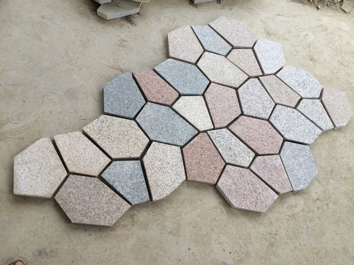 Multicolor granite crazy paving stone pattern,Ice crack granite ...
